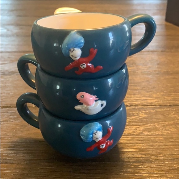 Kitchen | Stackable Dr Seuss Set Of 3 Mugs | Poshmark